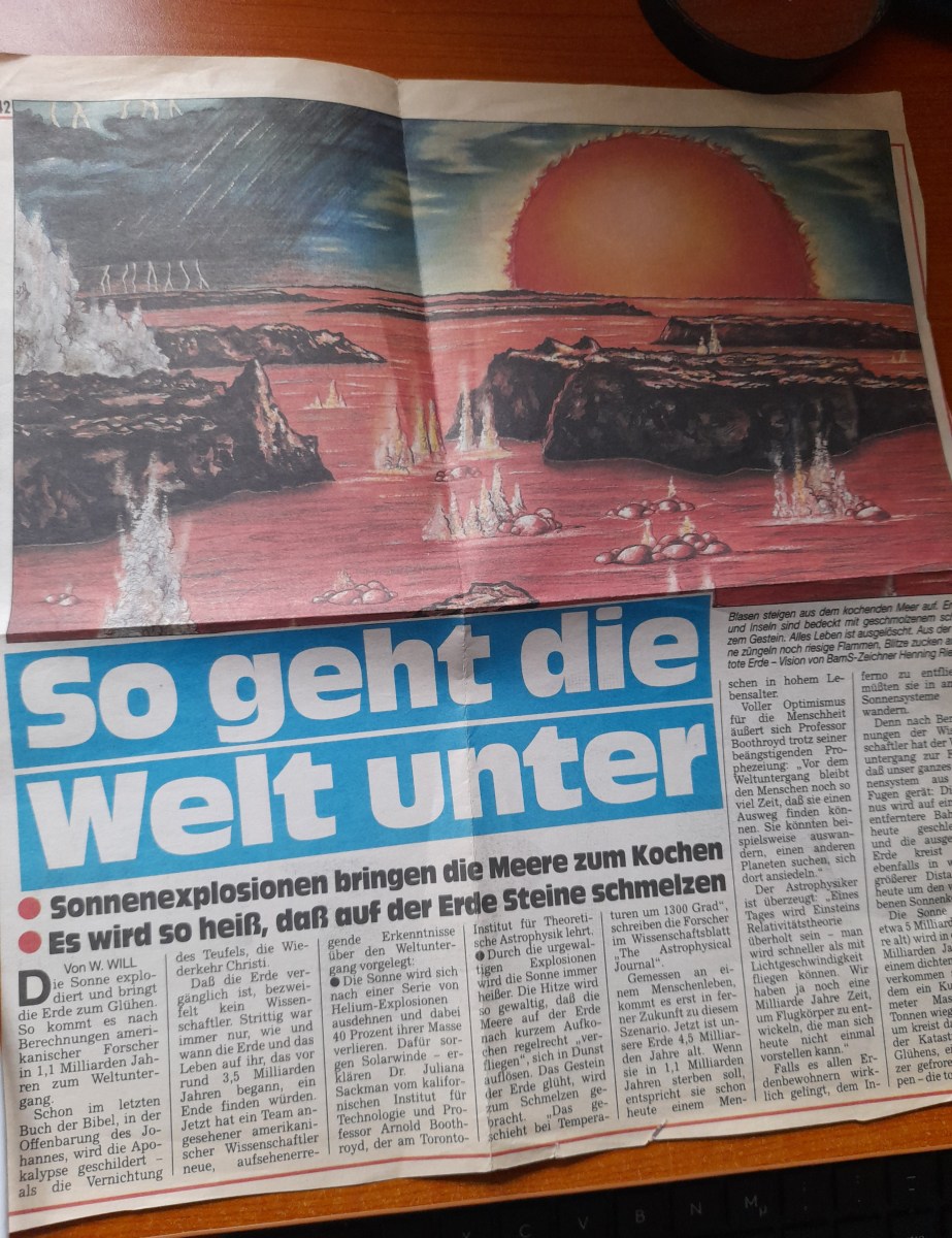 „Das Ende der Welt“ zum Ersten, zum Zweiten, zum Dritten! Verkauft: als ...